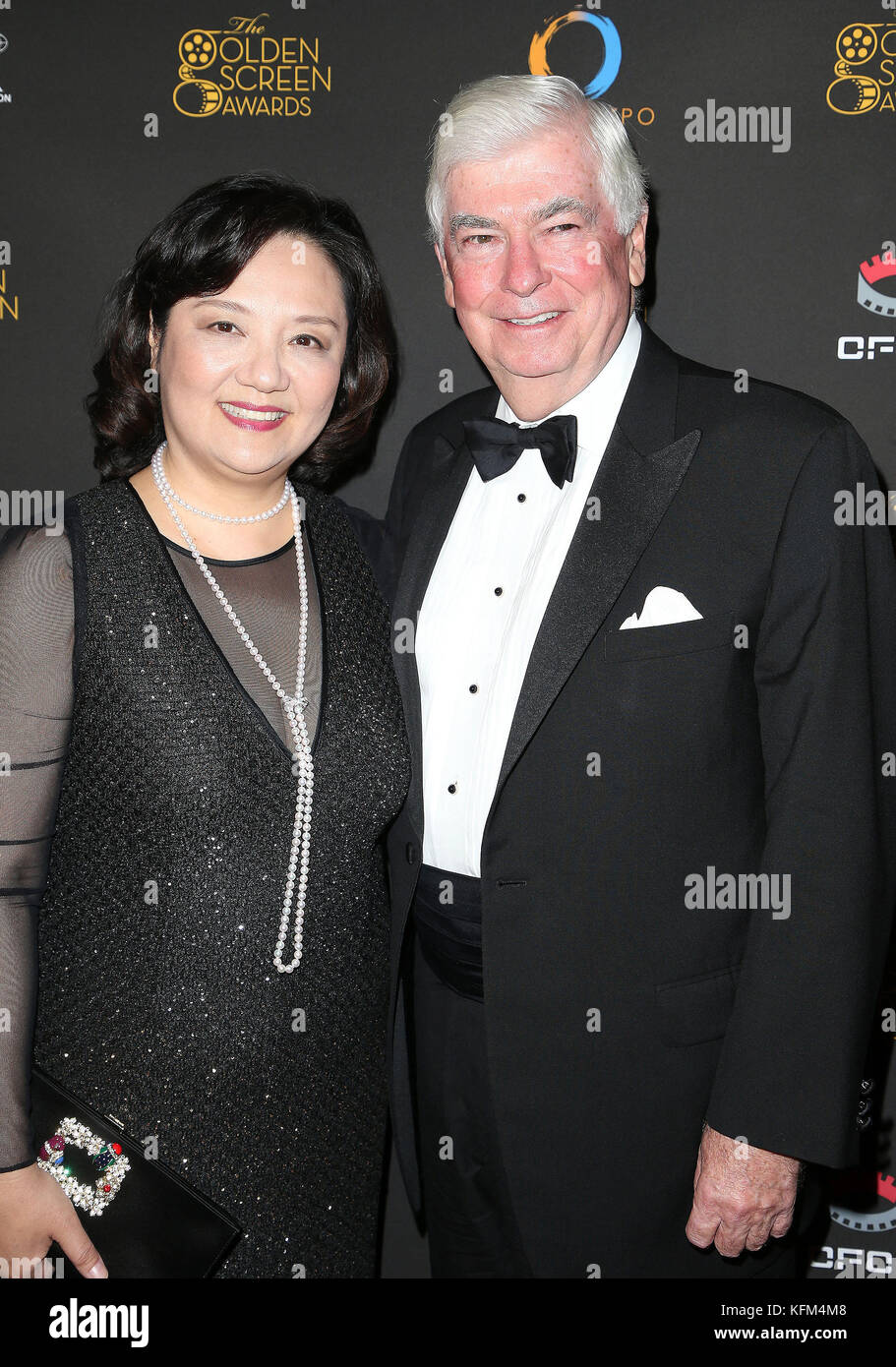 Los Angeles, California, USA. 29th Oct, 2017. Bianca Chen, Chris Dodd ...