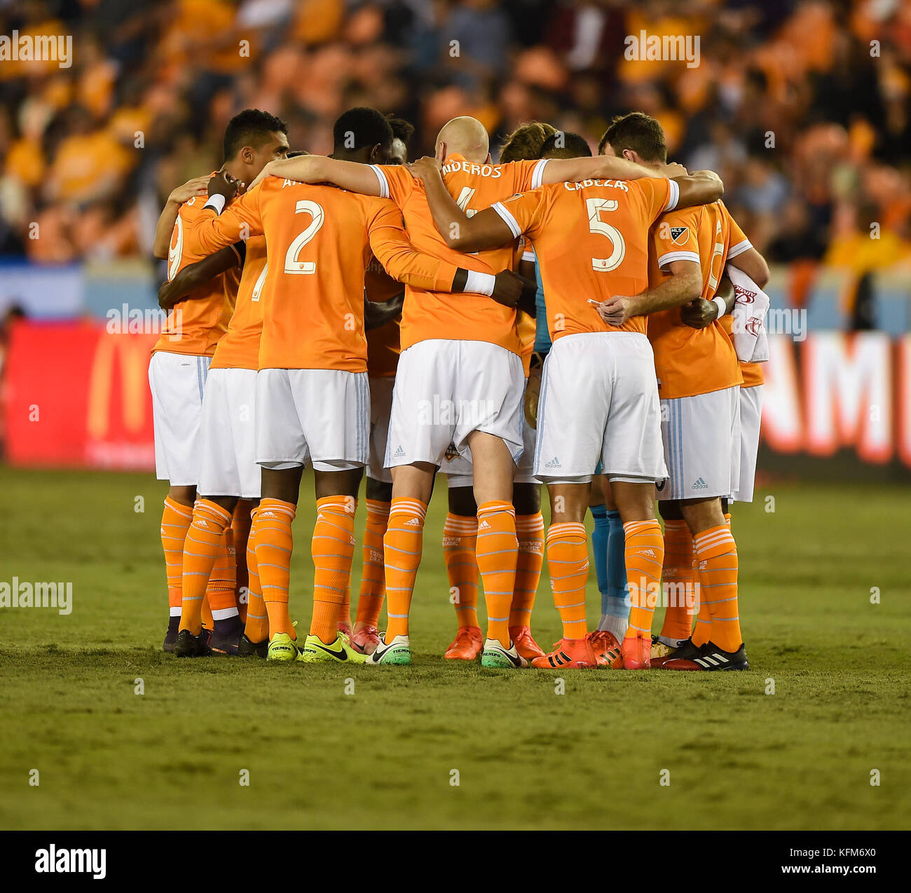 Houston, Texas, USA. 30th Oct, 2017. The Dynamo starters get together ...
