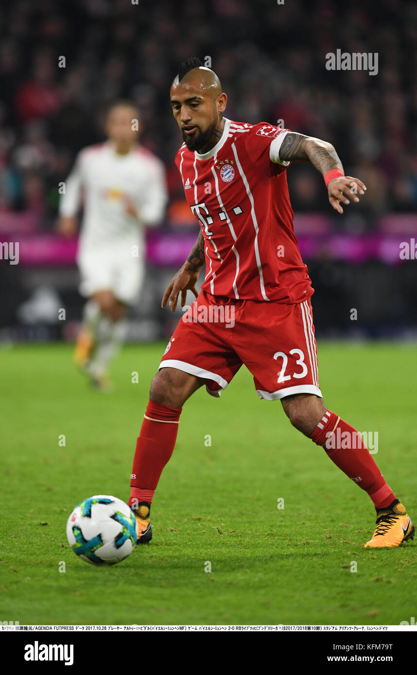 Munich, Germany. 28th Oct, 2017. Arturo Vidal (Bayern) Football/Soccer ...