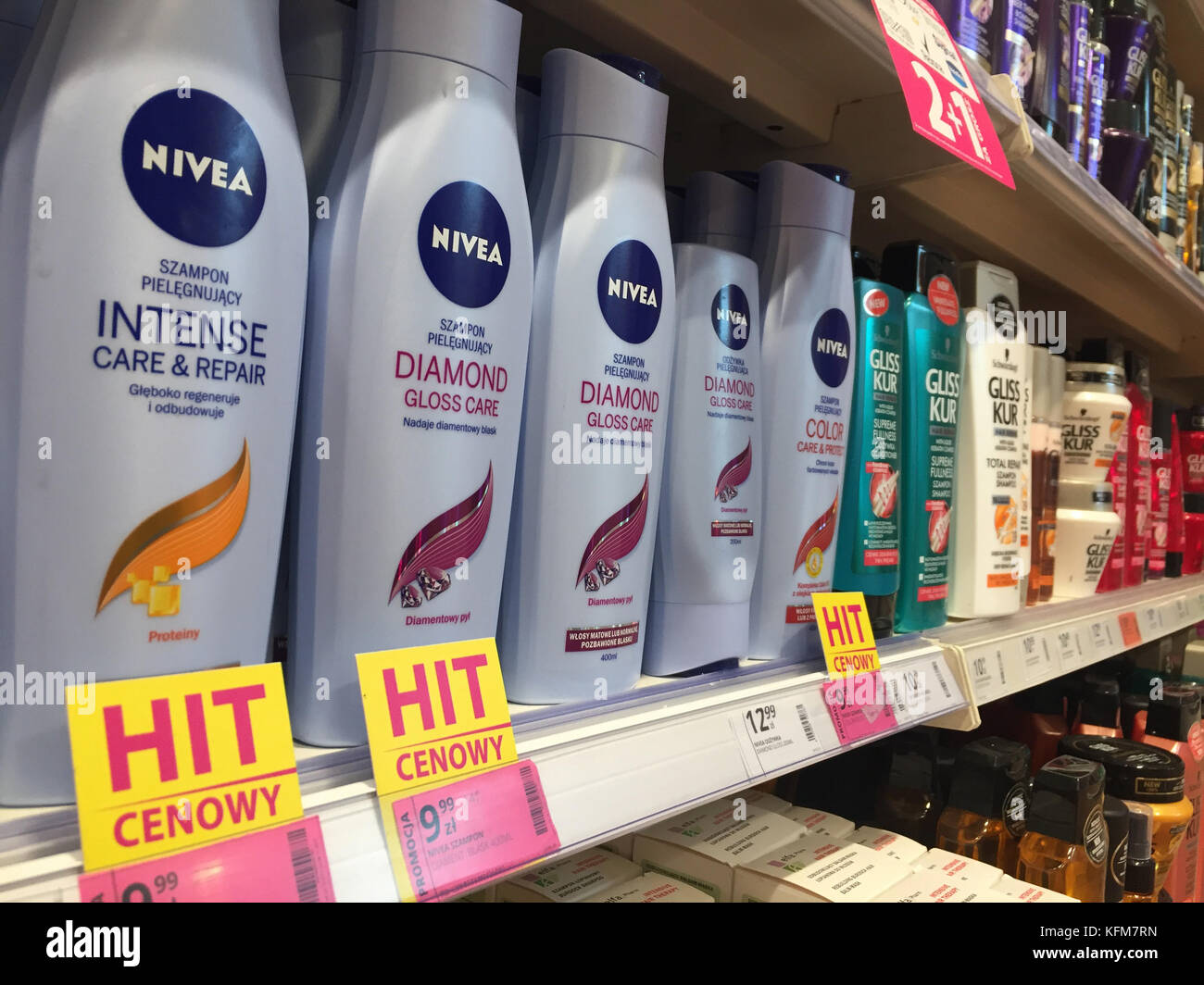 Warsaw, Poland. 26th Oct, 2017. Cosmetics on display in a shop in ...
