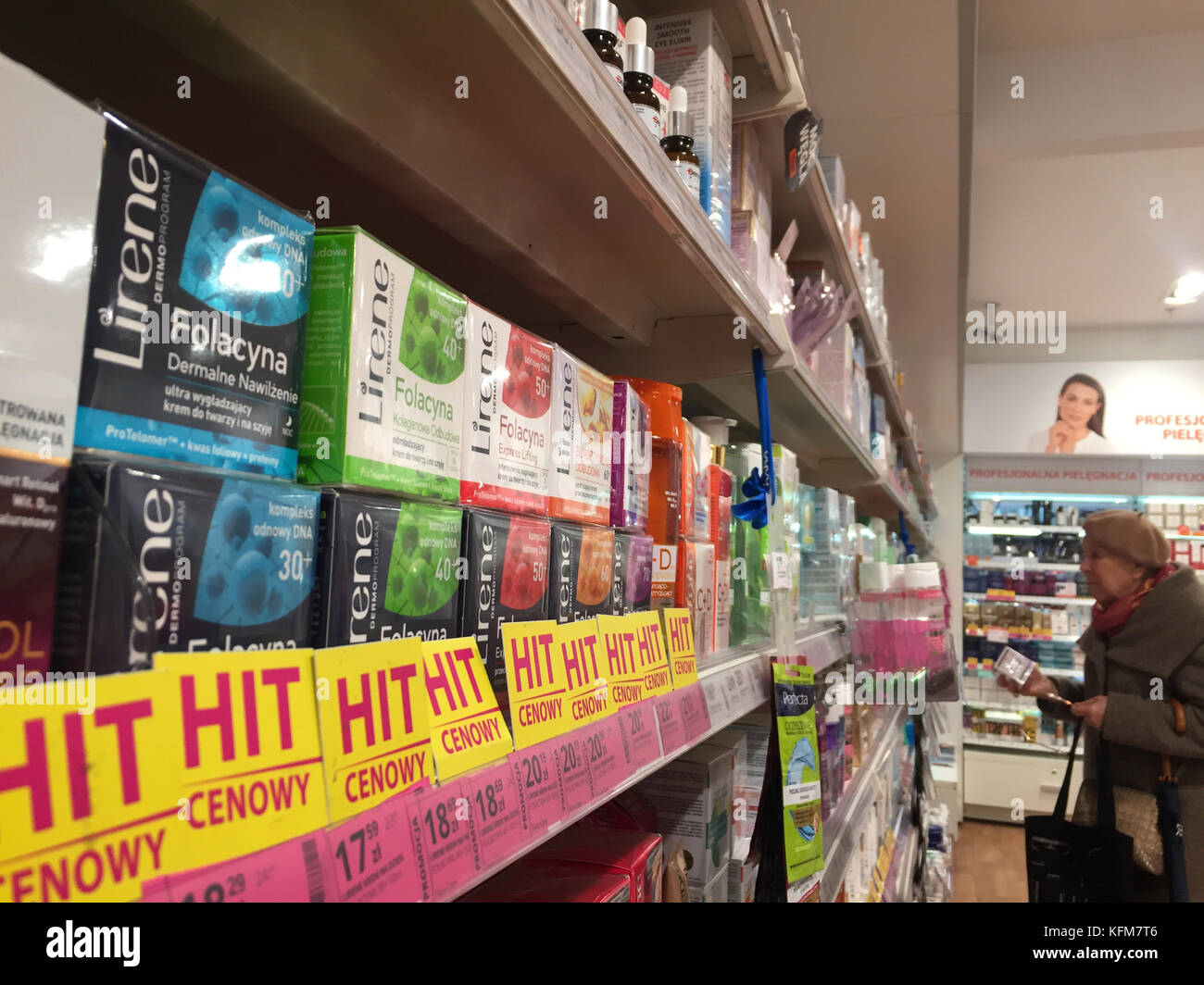 Warsaw, Poland. 26th Oct, 2017. Cosmetics on display in a shop in ...