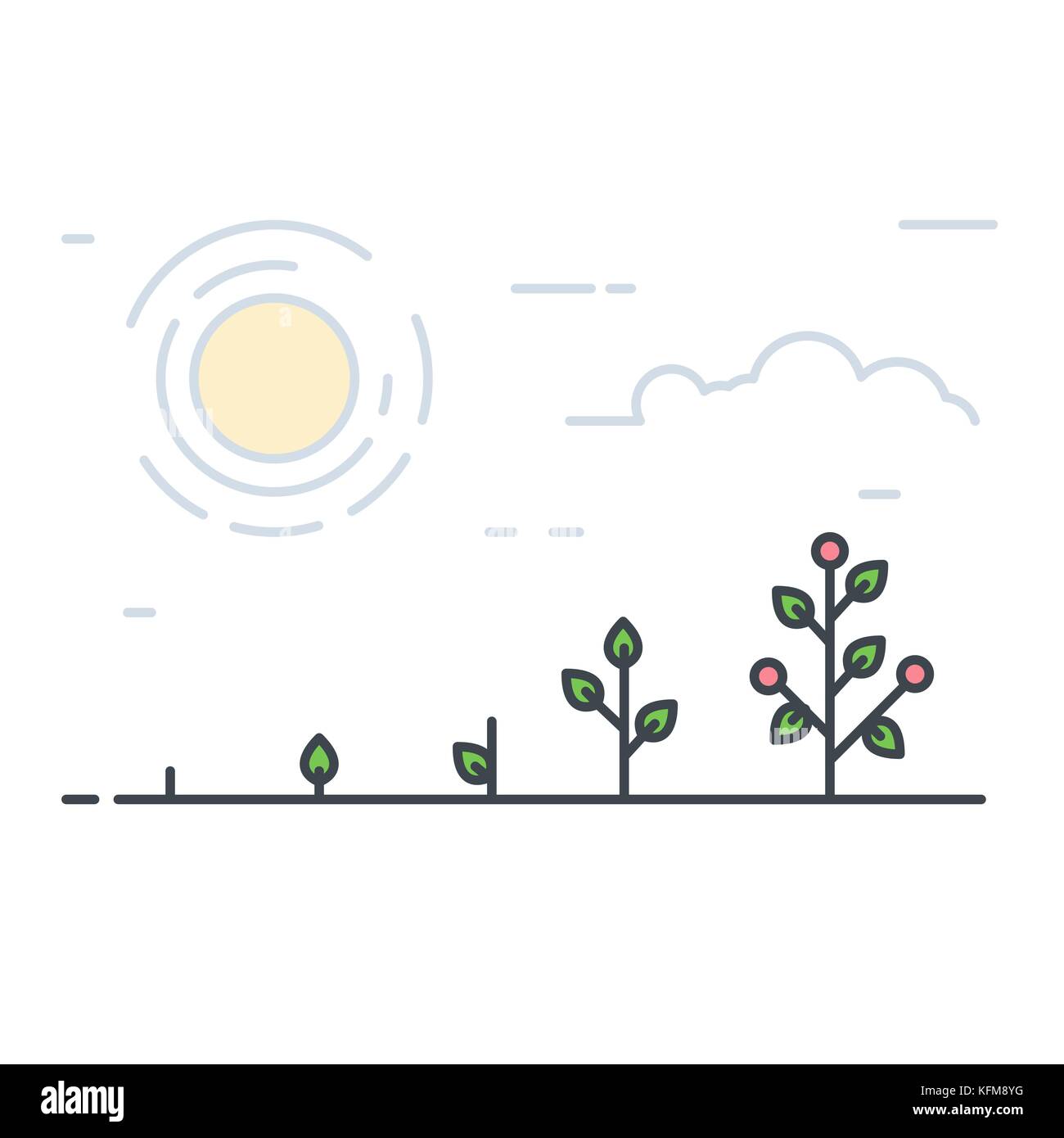 Plant planting seed line Stock Vector Images - Alamy