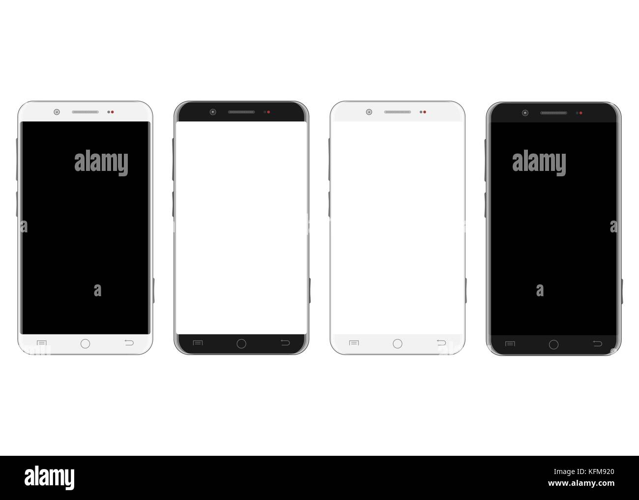 Mockup mobile phone white Stock Vector Images - Alamy