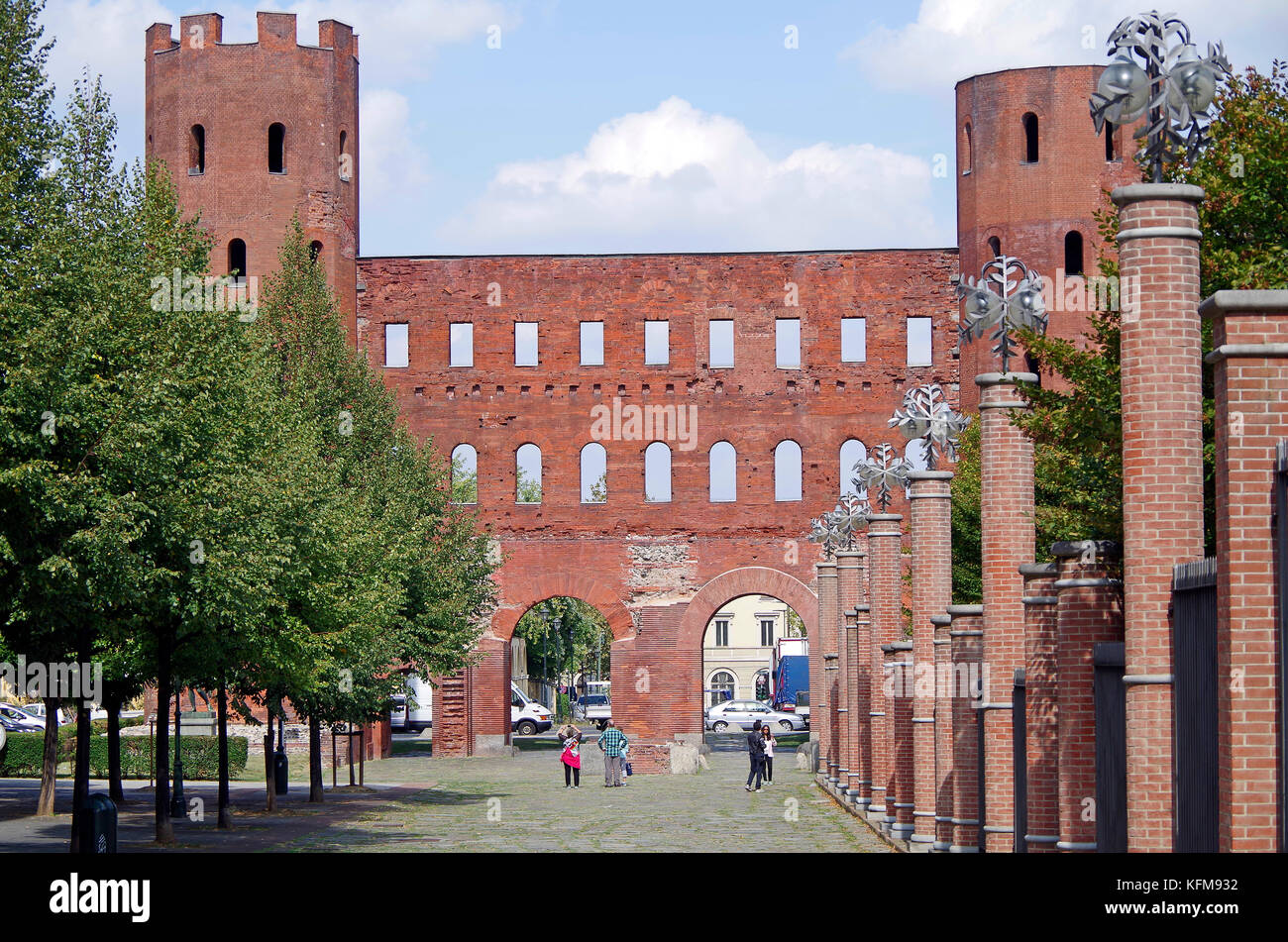 Palatine Gate, the last surviving Roman gate of Turin, Torino, Italy ...