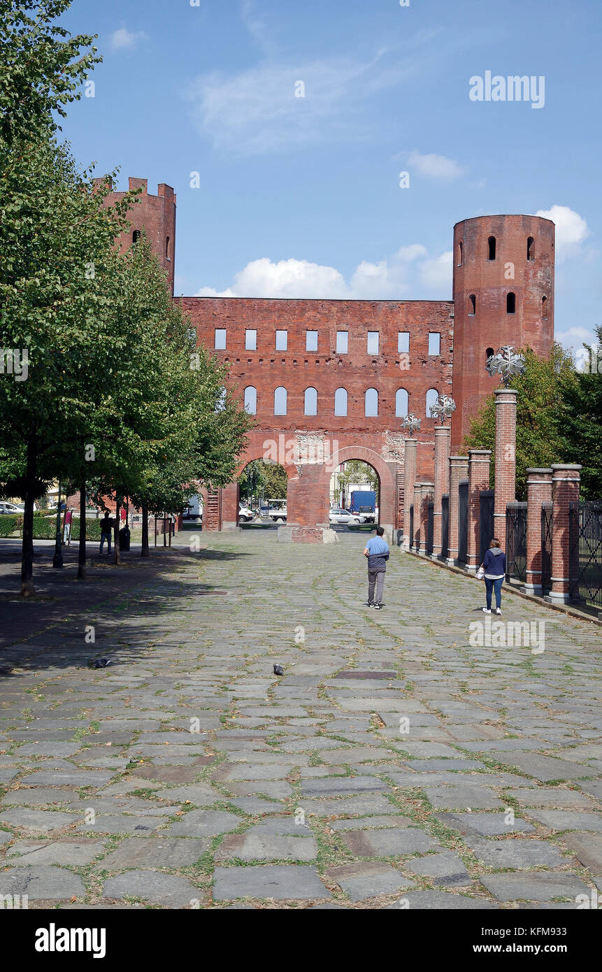 Palatine Gate, the last surviving Roman gate of Turin, Torino, Italy ...