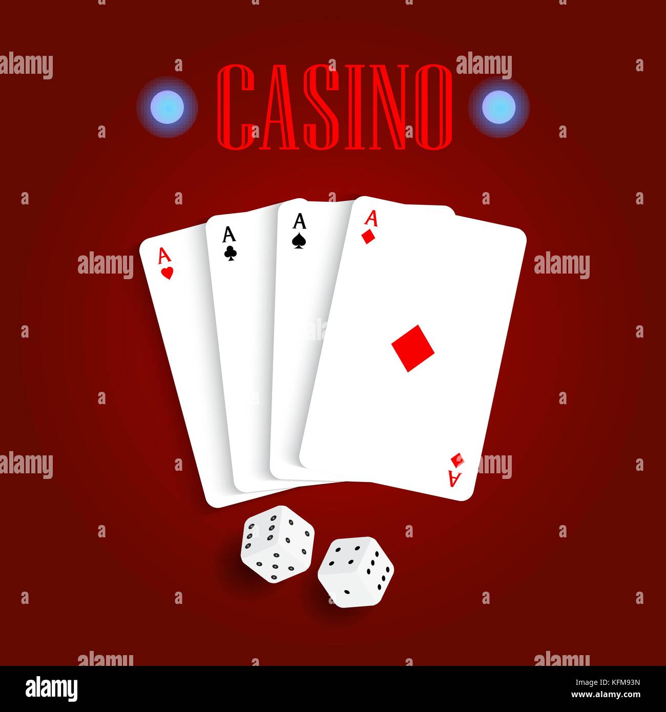 Playing cards on table Stock Vector Images - Alamy