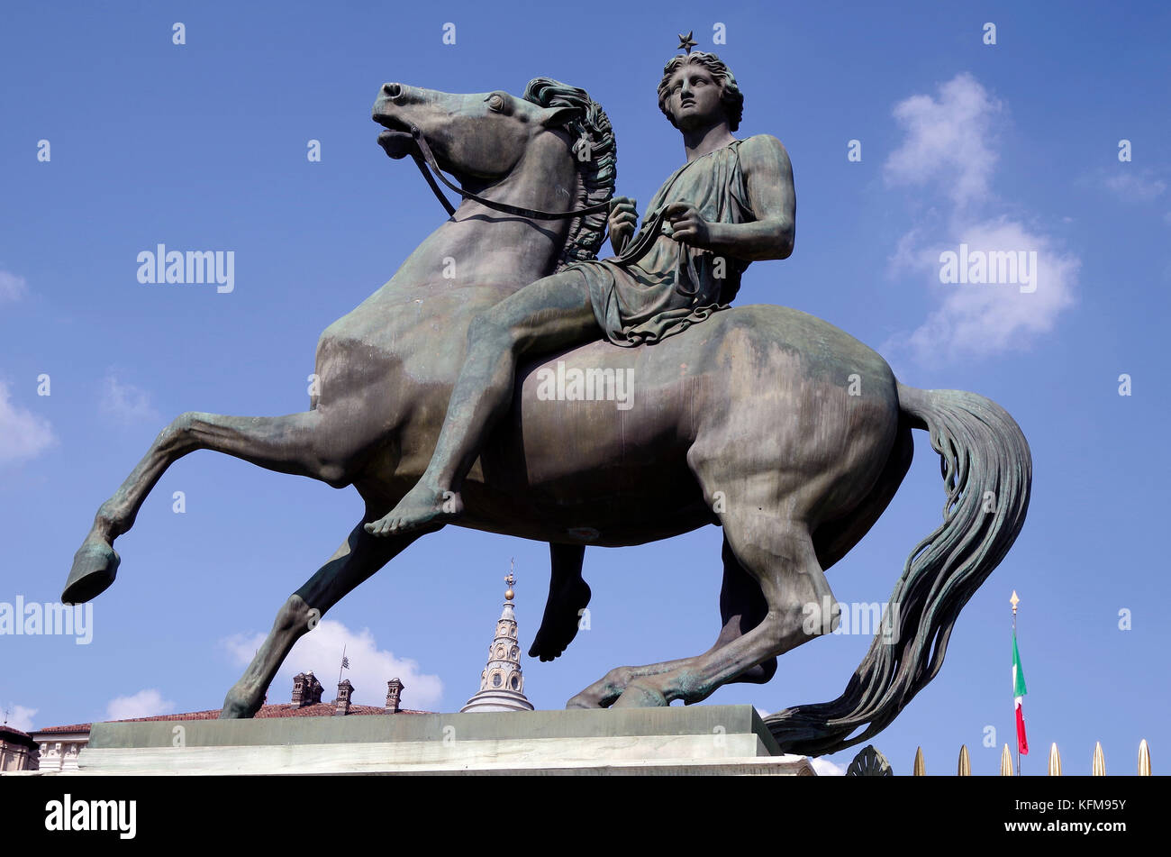 Bronze Equestrian of the Dioscuri, mythological twins, Castor & Pollux ...
