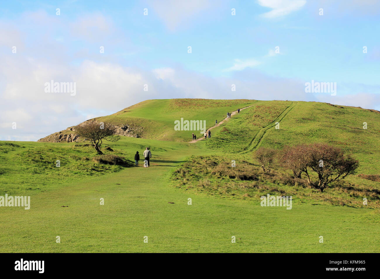 Brean Down Coastal Walk, England - October 28, 2017: Great landmarks of ...