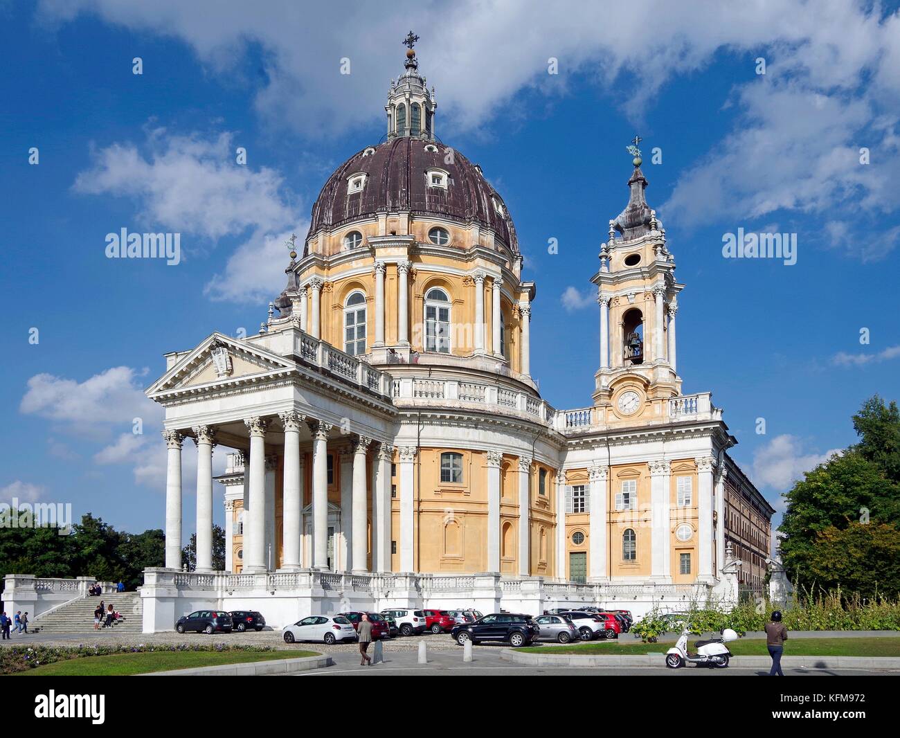 Basilica of Superga, on its Hillside Site, above Turin, Italy Stock ...