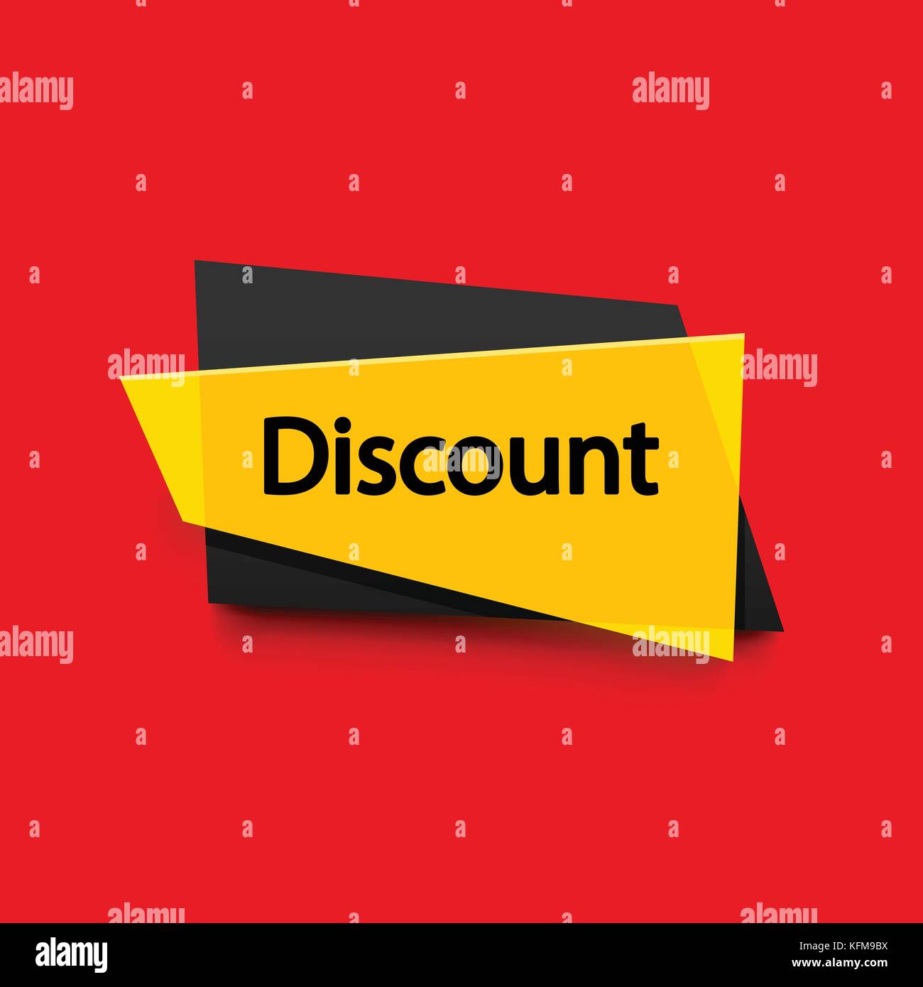 discount banner on red Stock Vector Image & Art - Alamy