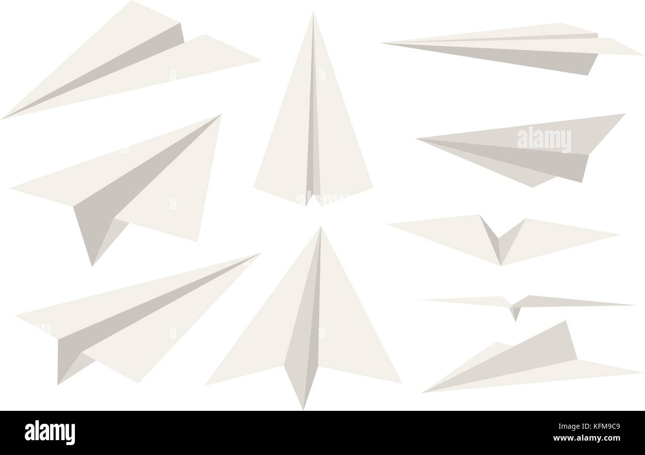 White paper airplanes Cut Out Stock Images & Pictures - Alamy