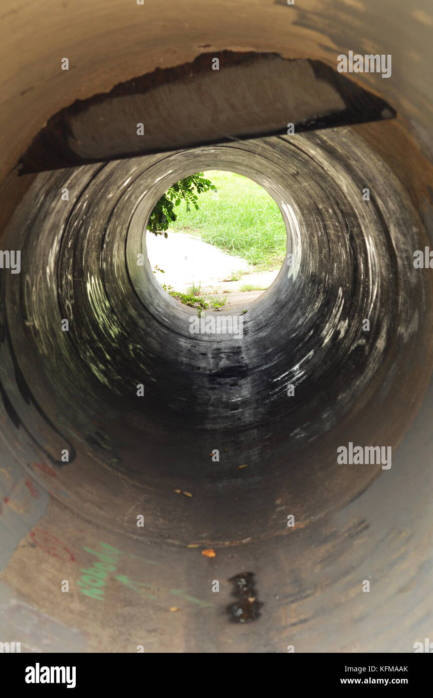 Concrete pipe under a bridge hi-res stock photography and images - Alamy
