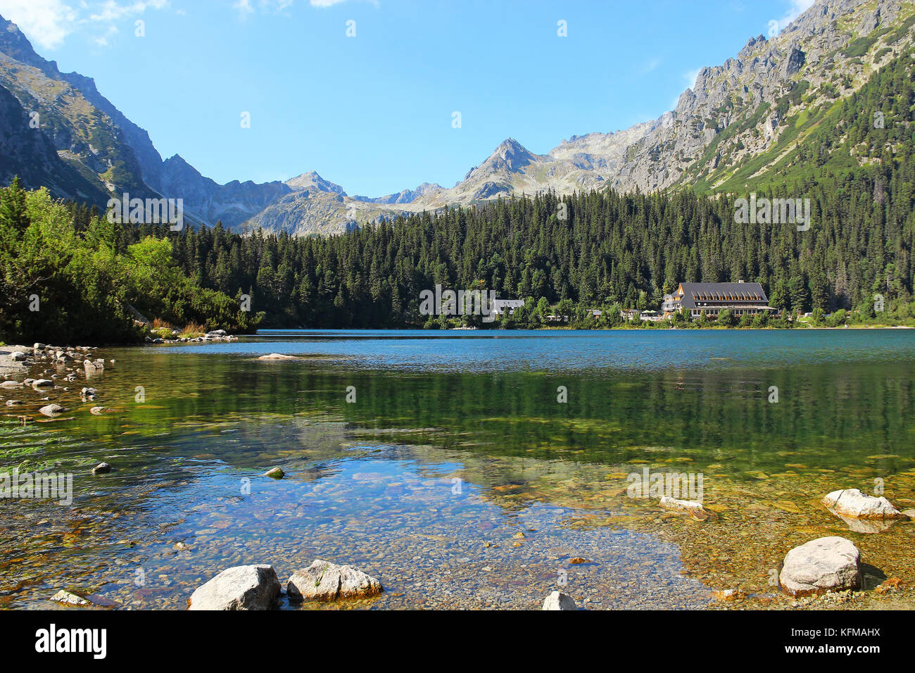 Poprad lake (Popradske pleso) in High Tatras (Vysoke Tatry) national park, Slovakia Stock Photo ...