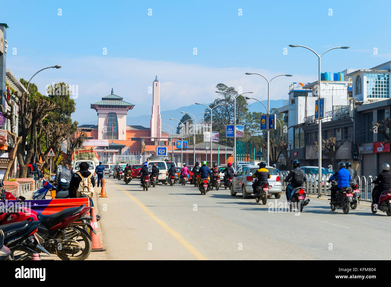 Durbar Marg Avenue and Narayanhiti Palace or New Royal Palace ...