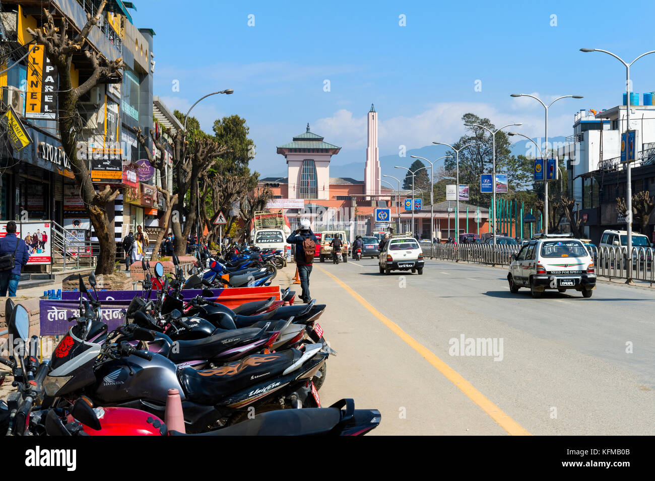 Durbar Marg Avenue and Narayanhiti Palace or New Royal Palace ...