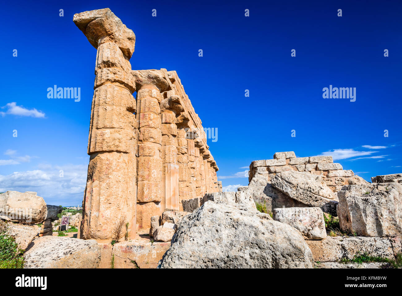Selinunte, Italy, Sicily. Ancient Greek city on the south-western coast ...
