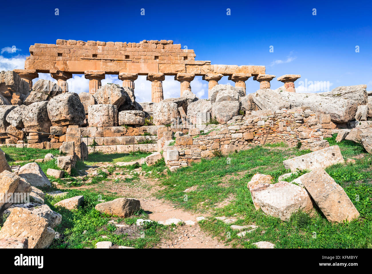 Selinunte, Italy, Sicily. Ancient Greek city on the south-western coast ...