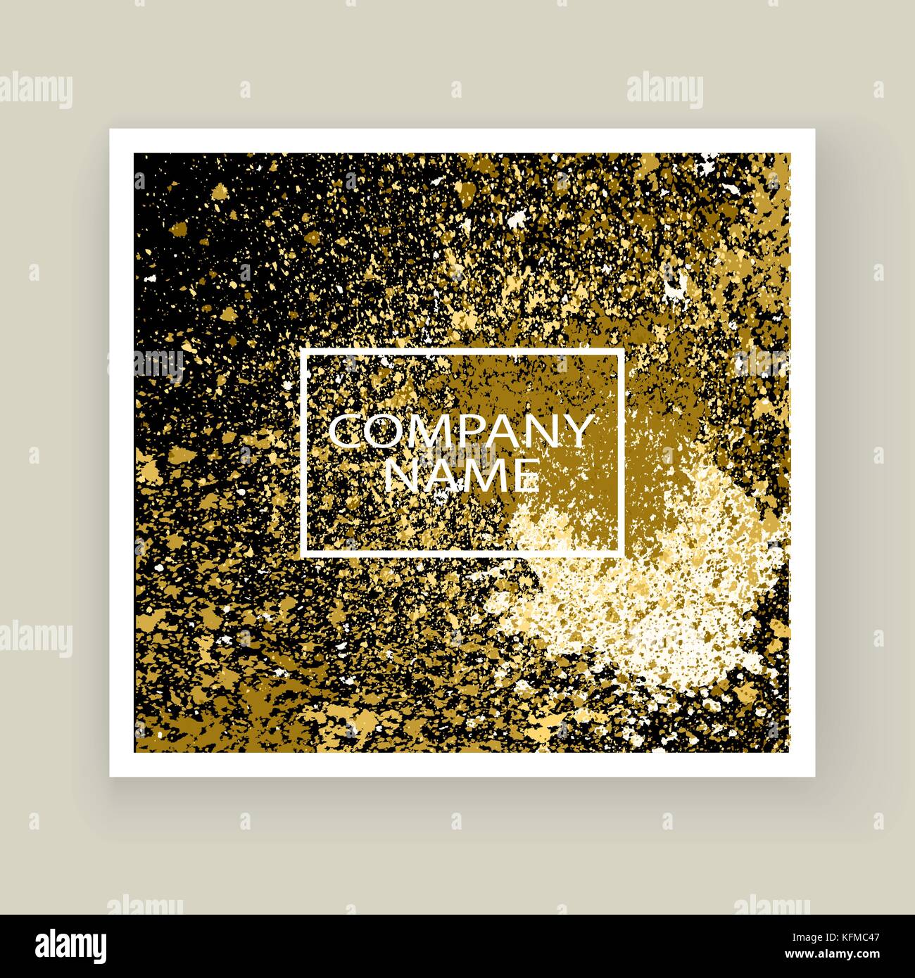 Neon gold explosion paint splatter artistic cover frame design ...