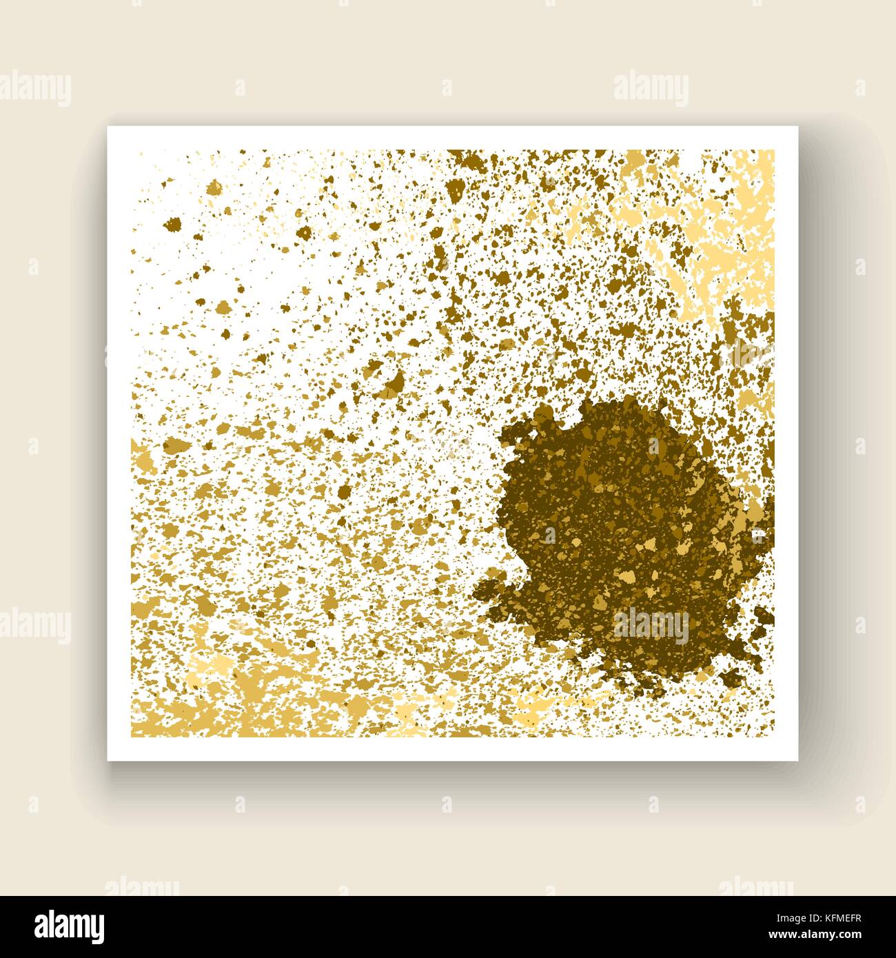 Neon gold explosion paint splatter artistic cover frame design ...