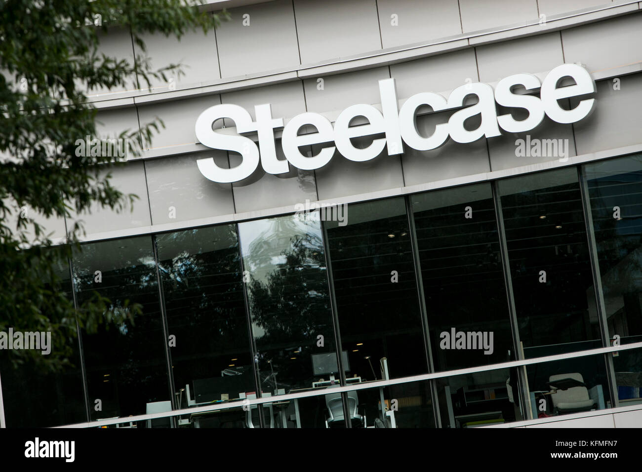 A logo sign outside of a Steelcase retail store in Atlanta, Georgia on ...