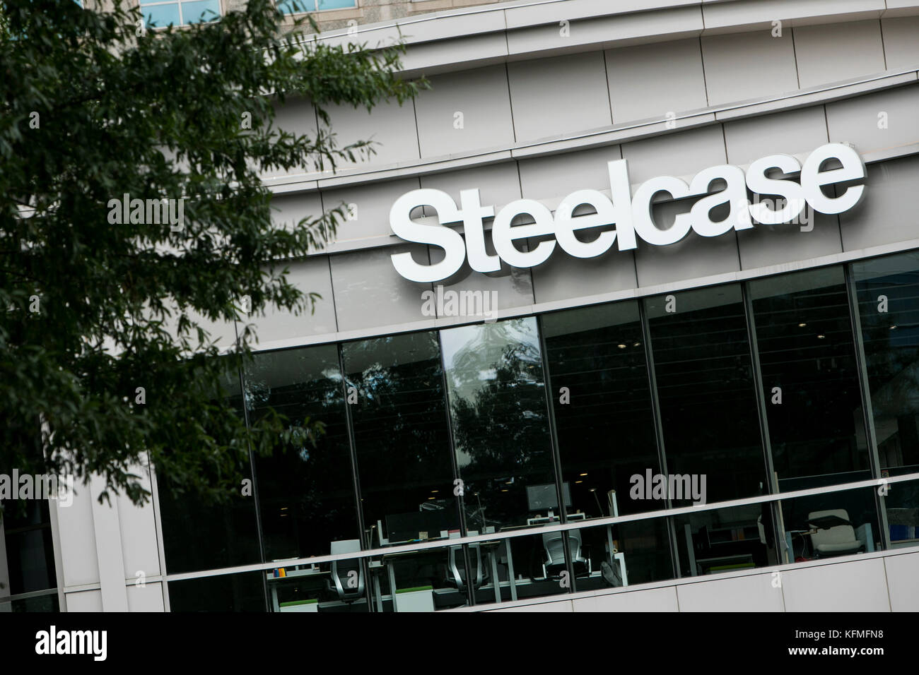 A logo sign outside of a Steelcase retail store in Atlanta, Georgia on ...