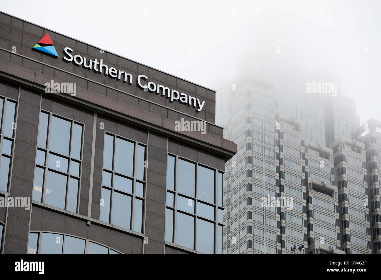A logo sign outside the headquarters of the Southern Company in Atlanta ...