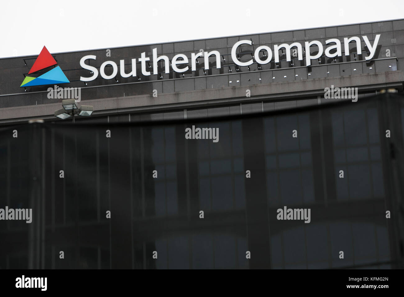 A logo sign outside the headquarters of the Southern Company in Atlanta ...