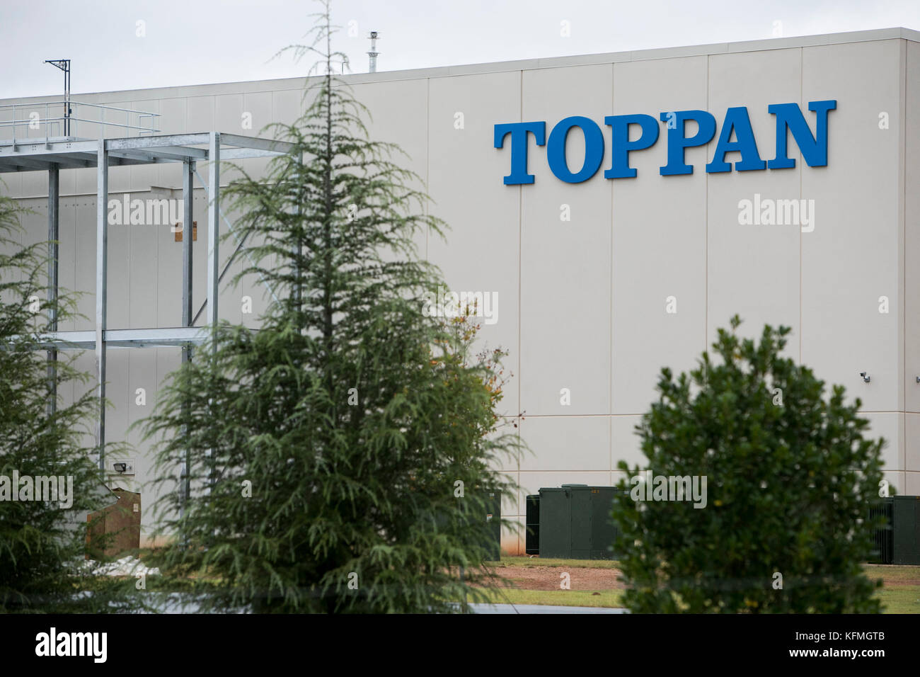 A logo sign outside of a facility occupied by Toppan Printing Co., Ltd ...