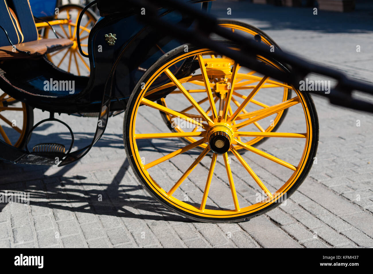 Cart Yellow Wheel Stock Photo - Alamy