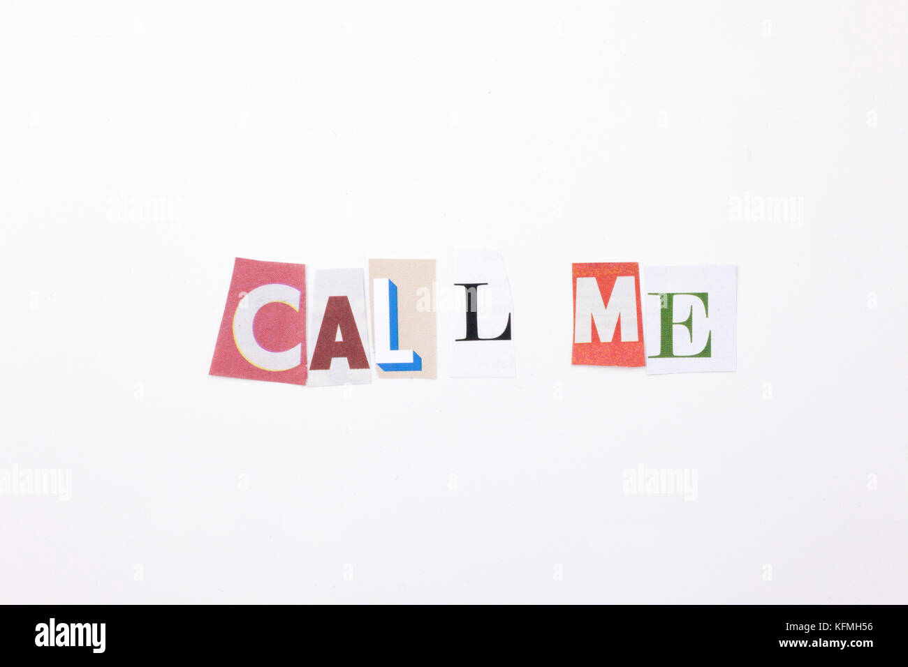 A word writing text showing concept of Call me made of different ...