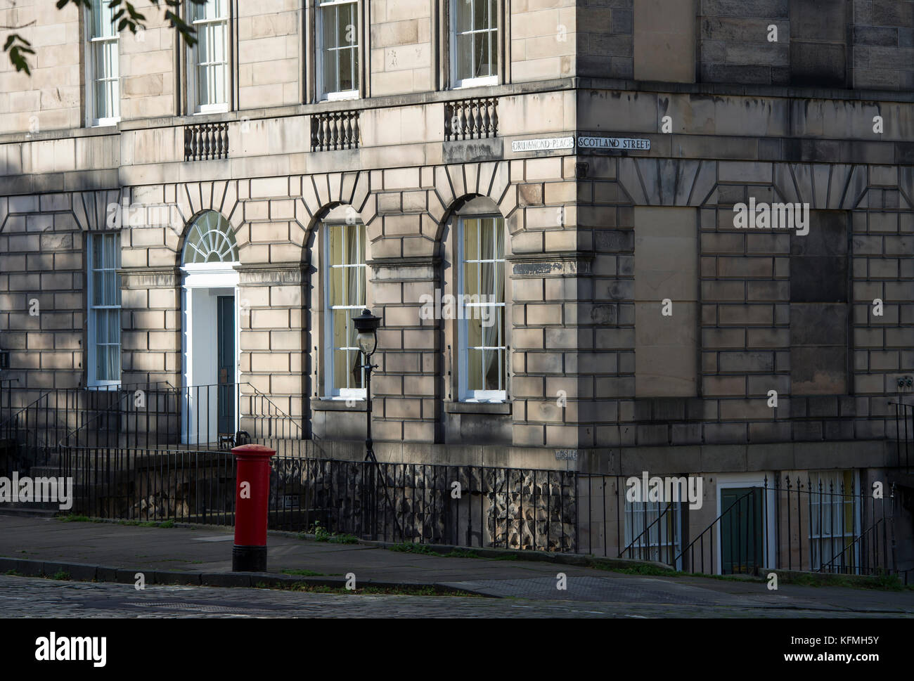 The junction of Drummond Place and Scotland Street in the New Town area ...