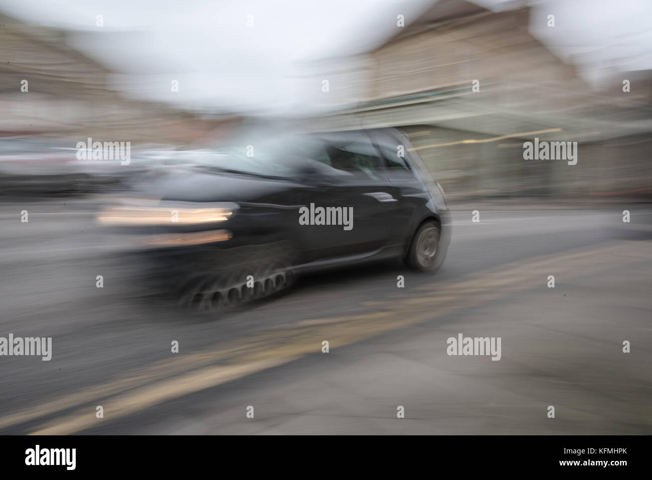Blurry car in motion Stock Photo - Alamy