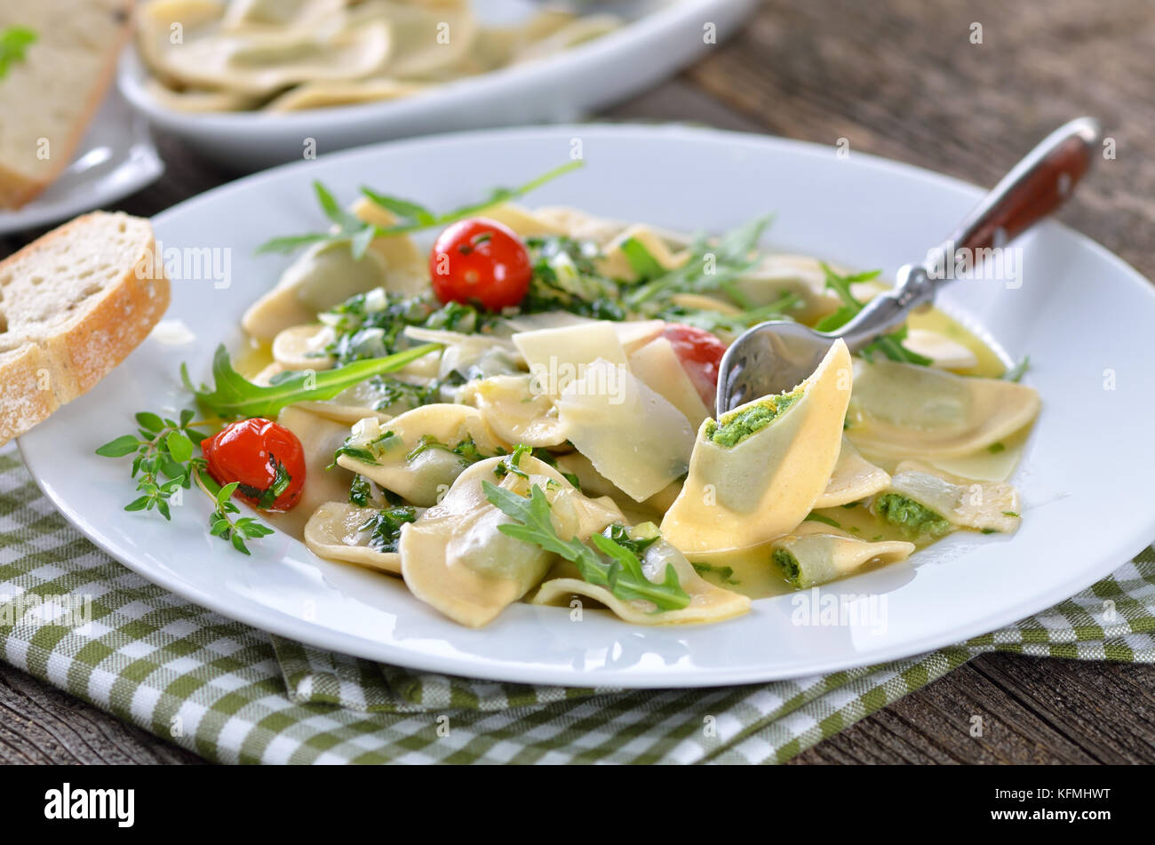 Schlutzkrapfen a typical south tyrolean dish hi-res stock photography ...
