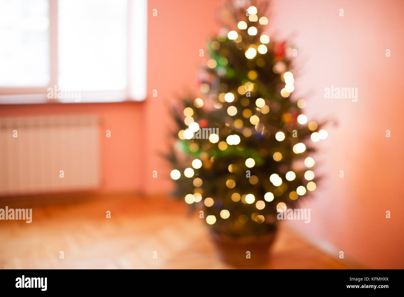 Blurred Christmas tree Stock Photo - Alamy