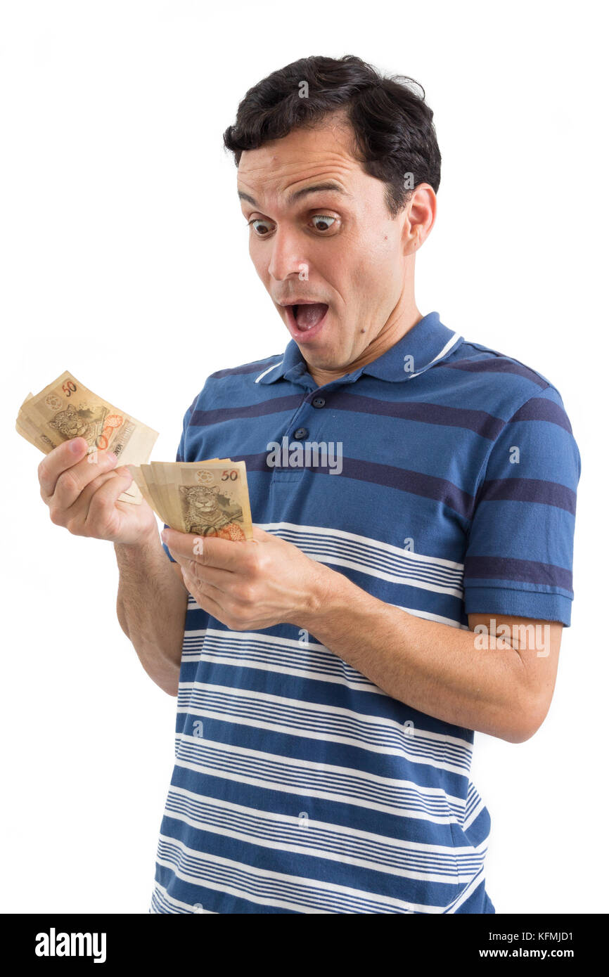 Enthralled customer counting money. Premium. Lottery. Entrepreneur ...