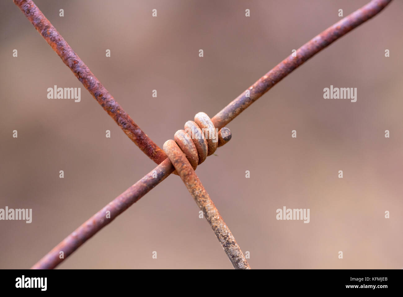 Rusty barbed wire Stock Photo - Alamy