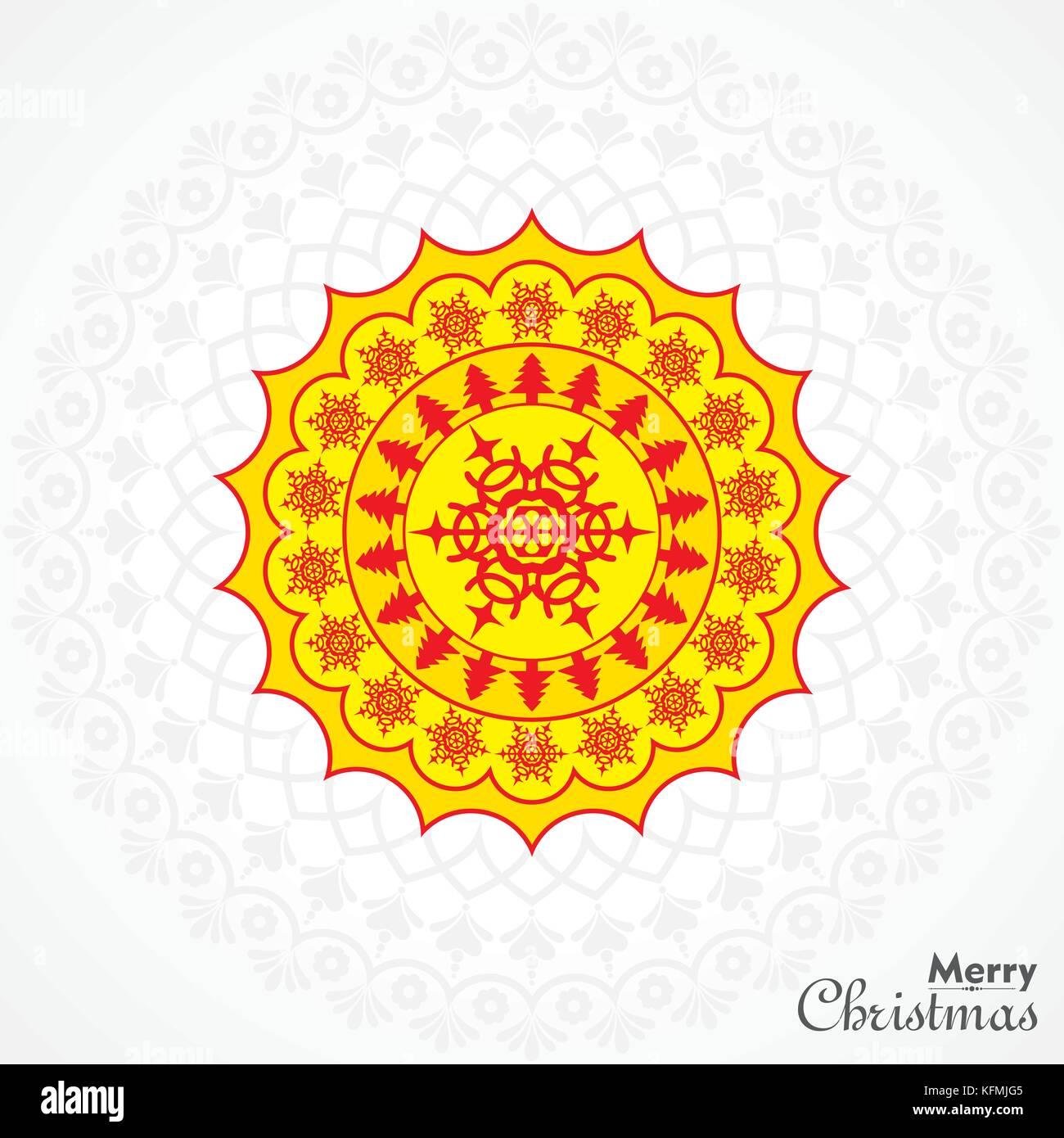 Illustration of christmas greeting with symbols stock vector Stock ...