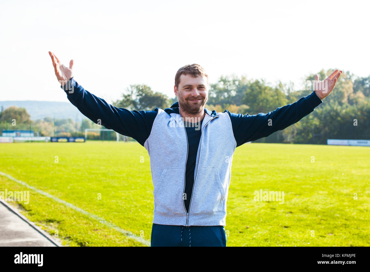 Portrait of sportsman Stock Photo - Alamy
