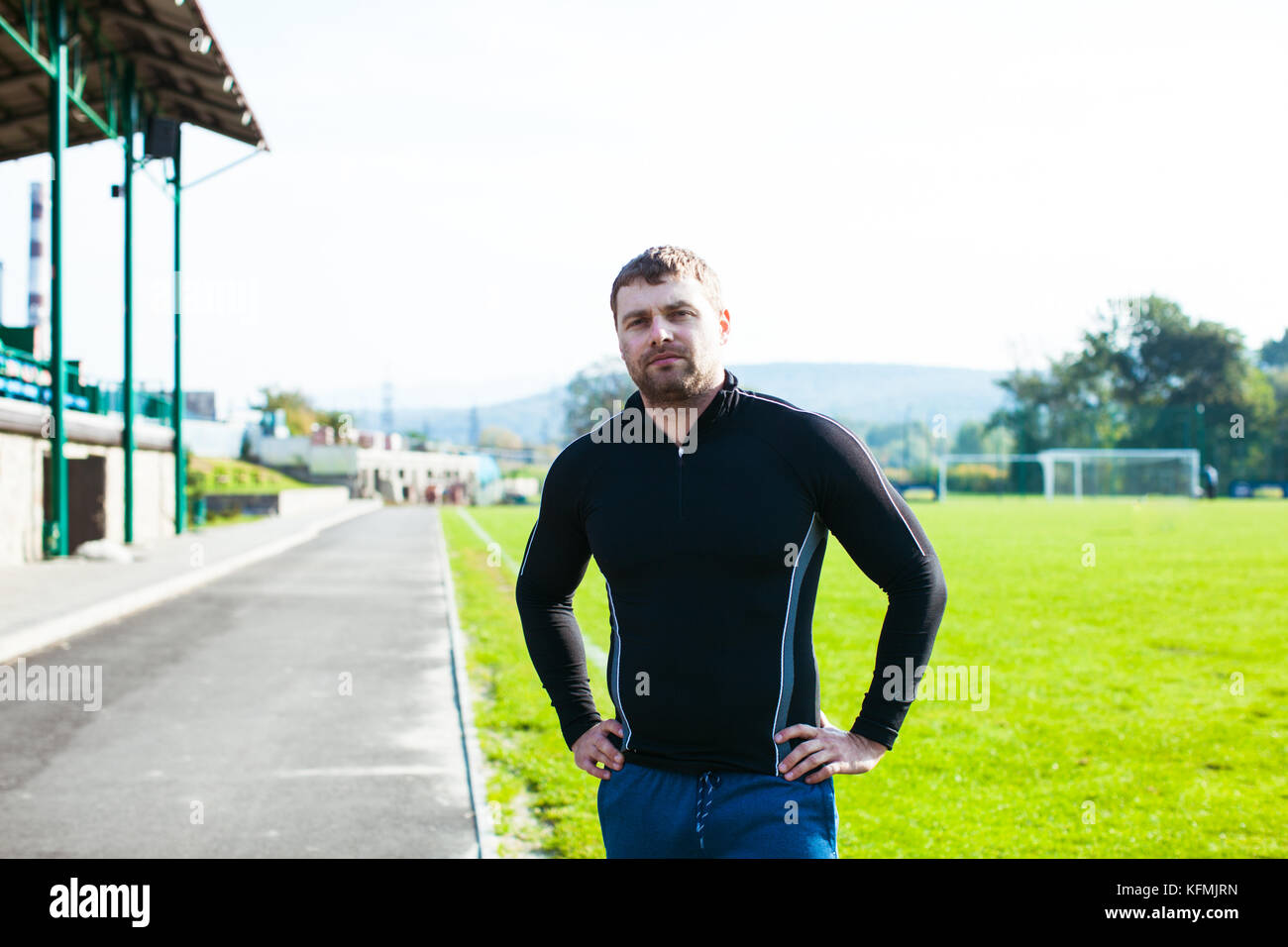 Portrait of sportsman Stock Photo - Alamy