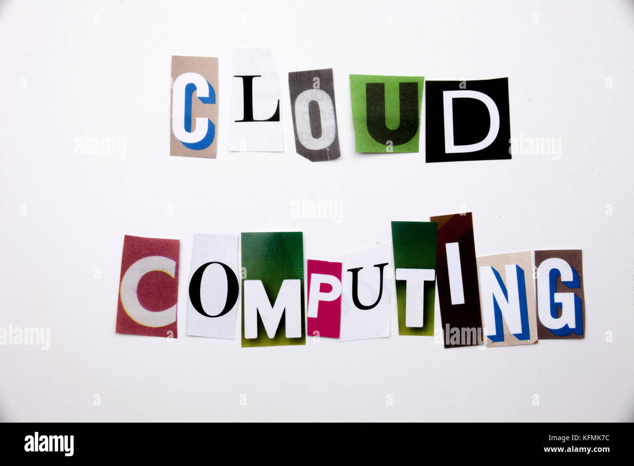 A word writing text showing concept of CLOUD COMPUTING made of ...