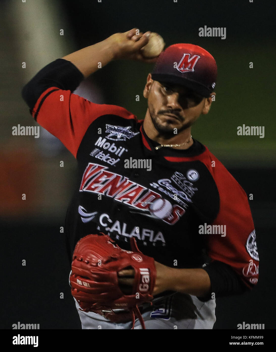 Alfonso Sanchez pitcher abridor de Venados, durante las aciones de ...