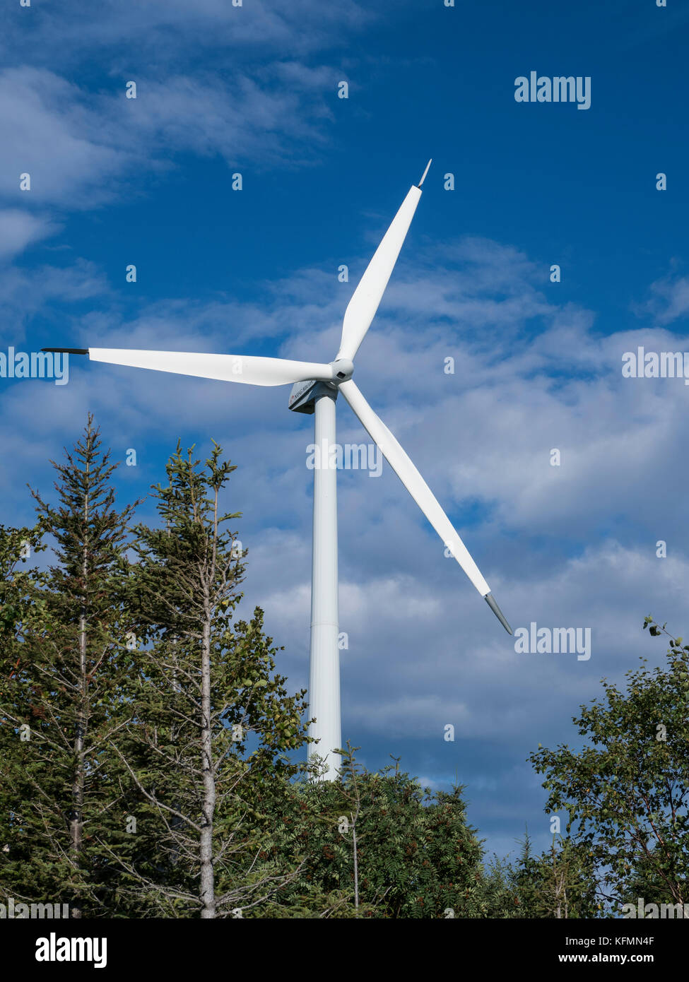 Wind turbine with aerodynamic tip brakes extended. Le Nordais Windmill ...