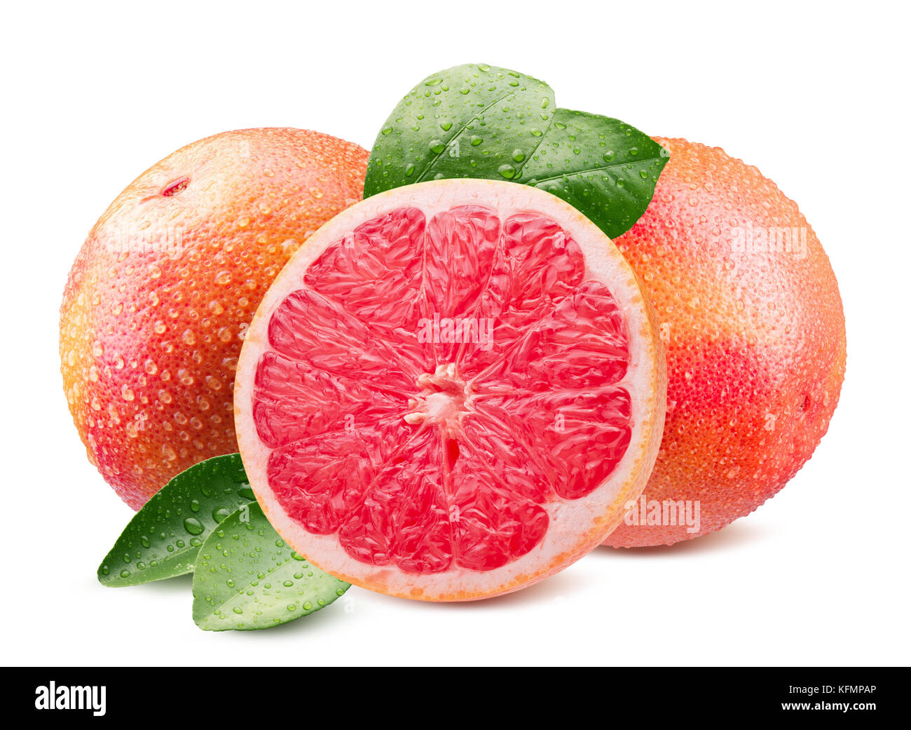 grapefruits with water drops isolated on a white background Stock Photo ...