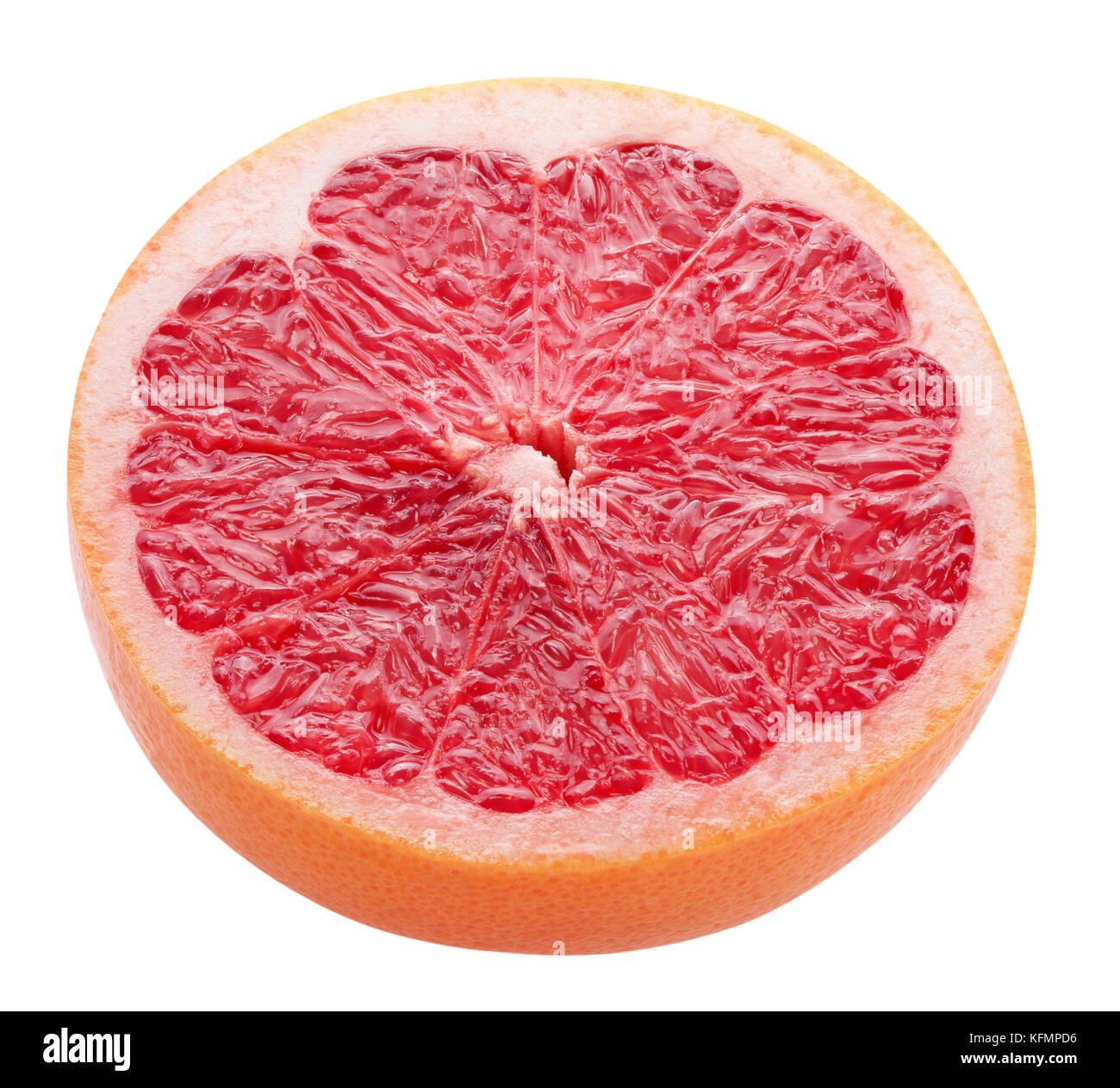half of grapefruit isolated on a white background Stock Photo - Alamy