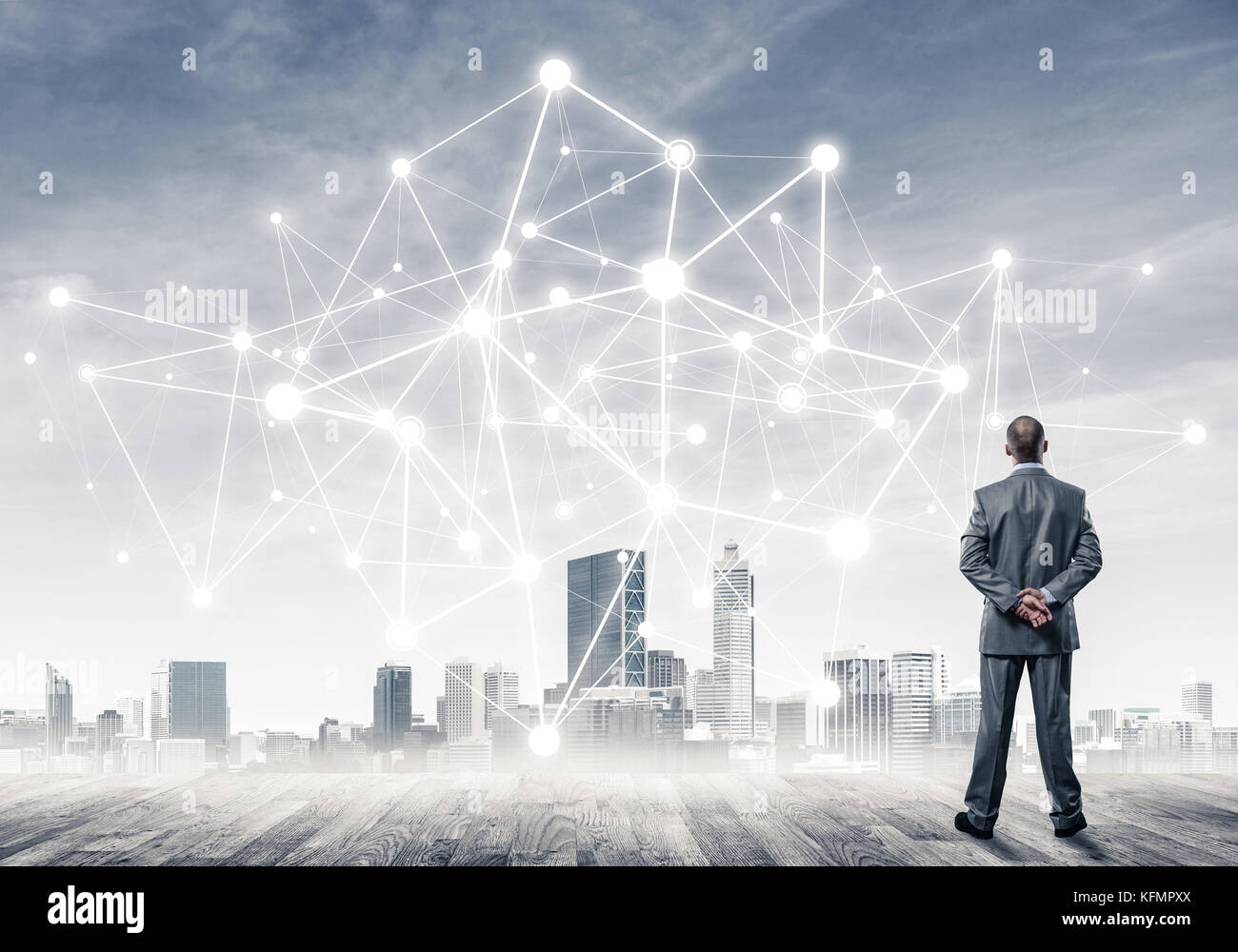 International business networking and social connection against Stock ...