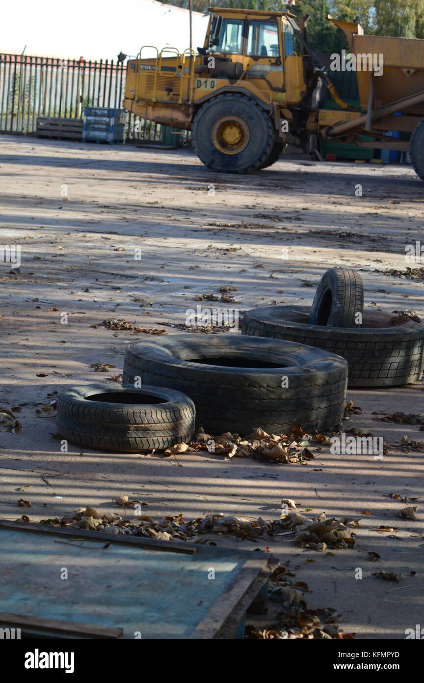 Old lorry tyres Stock Photo - Alamy