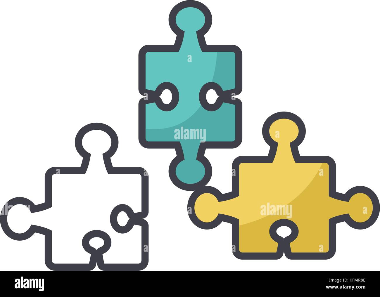 Puzzle pieces symbol Stock Vector Image & Art - Alamy