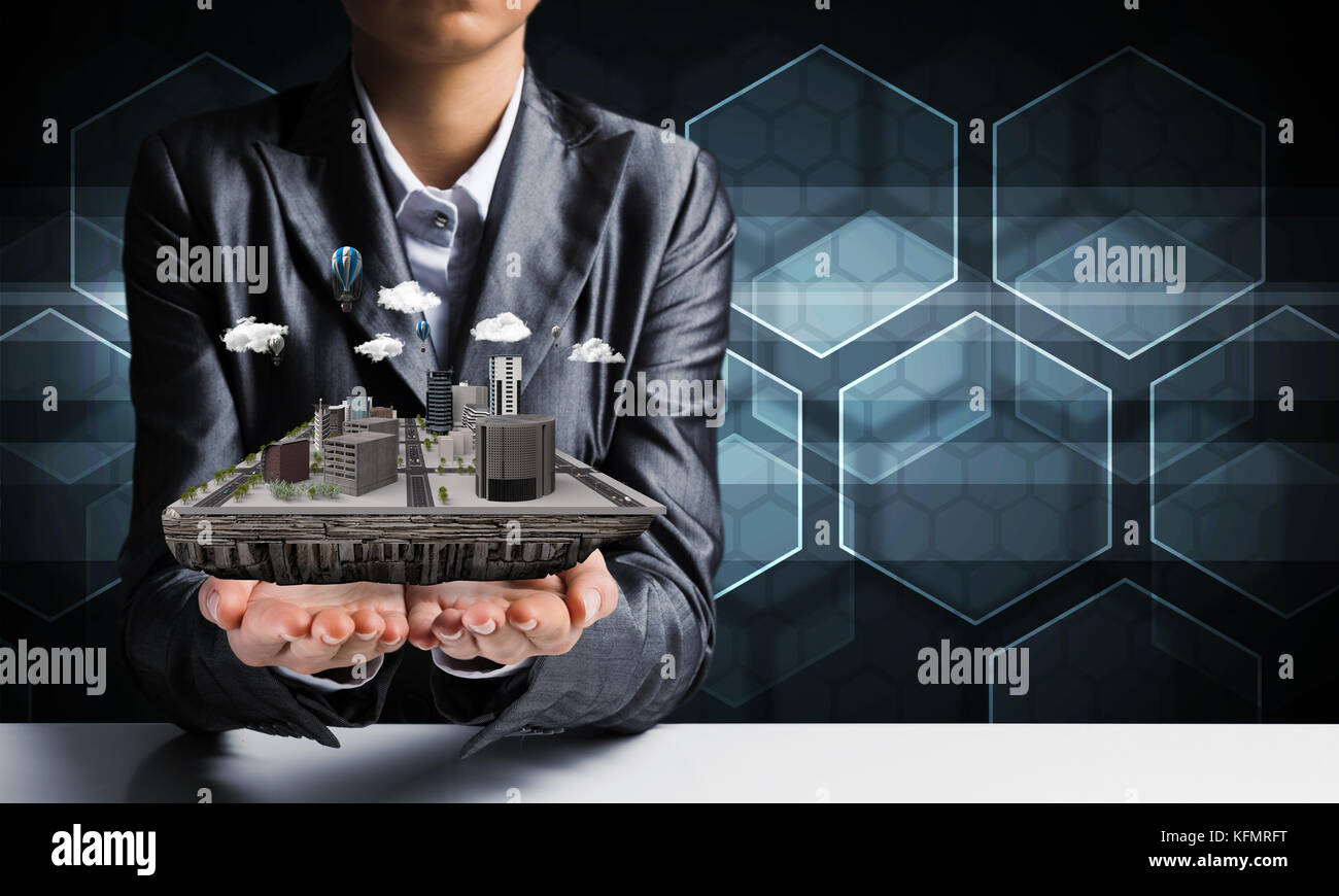 Concept of modern urban development Stock Photo - Alamy