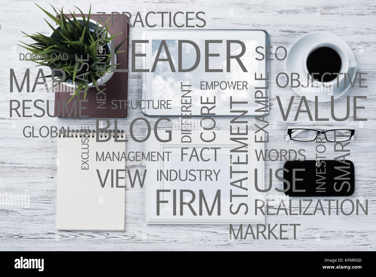 Modern workplace concept Stock Photo - Alamy