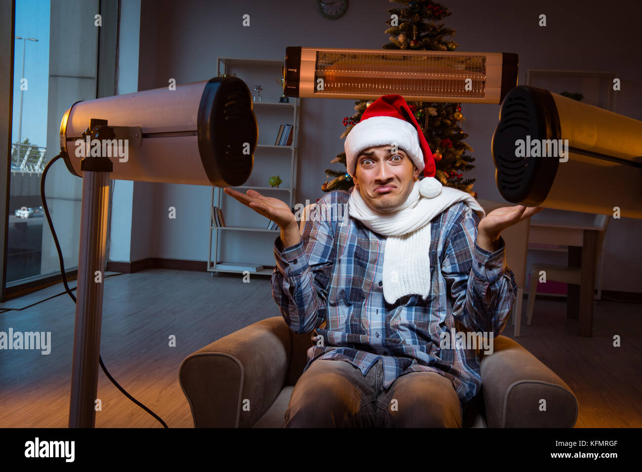 Man suffering from cold at home Stock Photo - Alamy